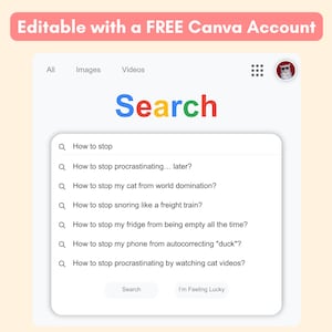 Google Search Template Search Engine, Canva Template, Browser Digital ...