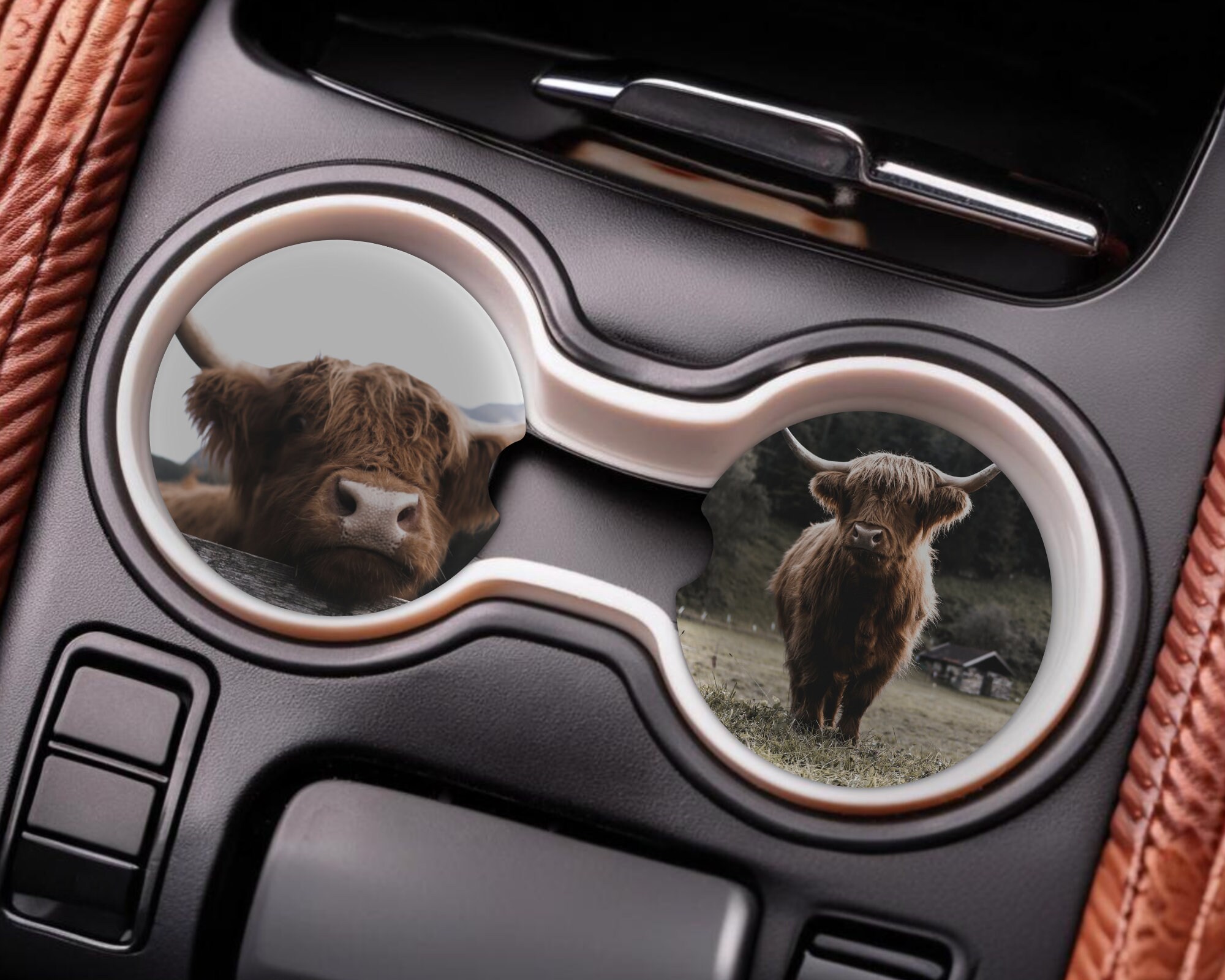 Coaster Template, Car Coaster Printify, Canva, Digital Mockup ...