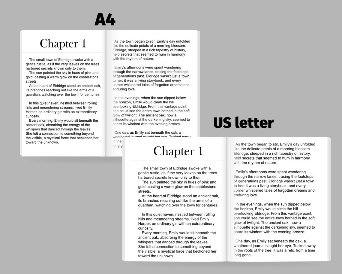 Book Mockup Canva, Book Cover Mock up Template, A4, US Letter, KDP ...