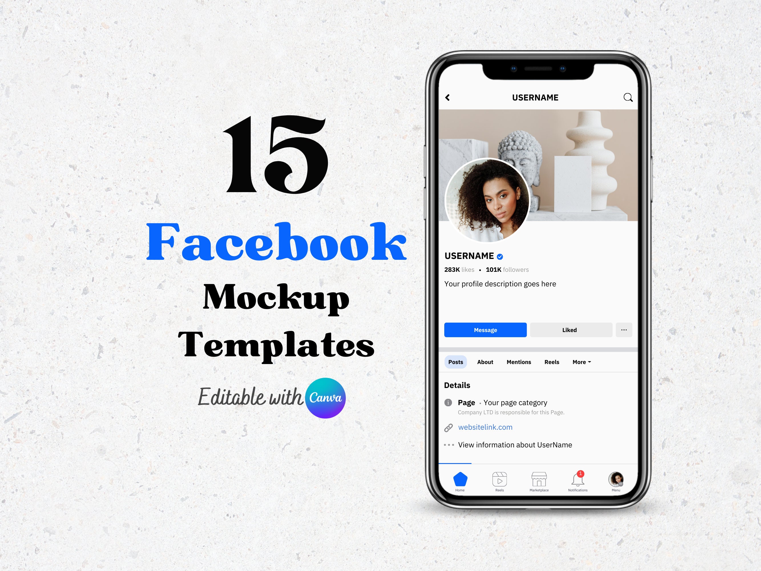 Facebook Profile Page Template 2022