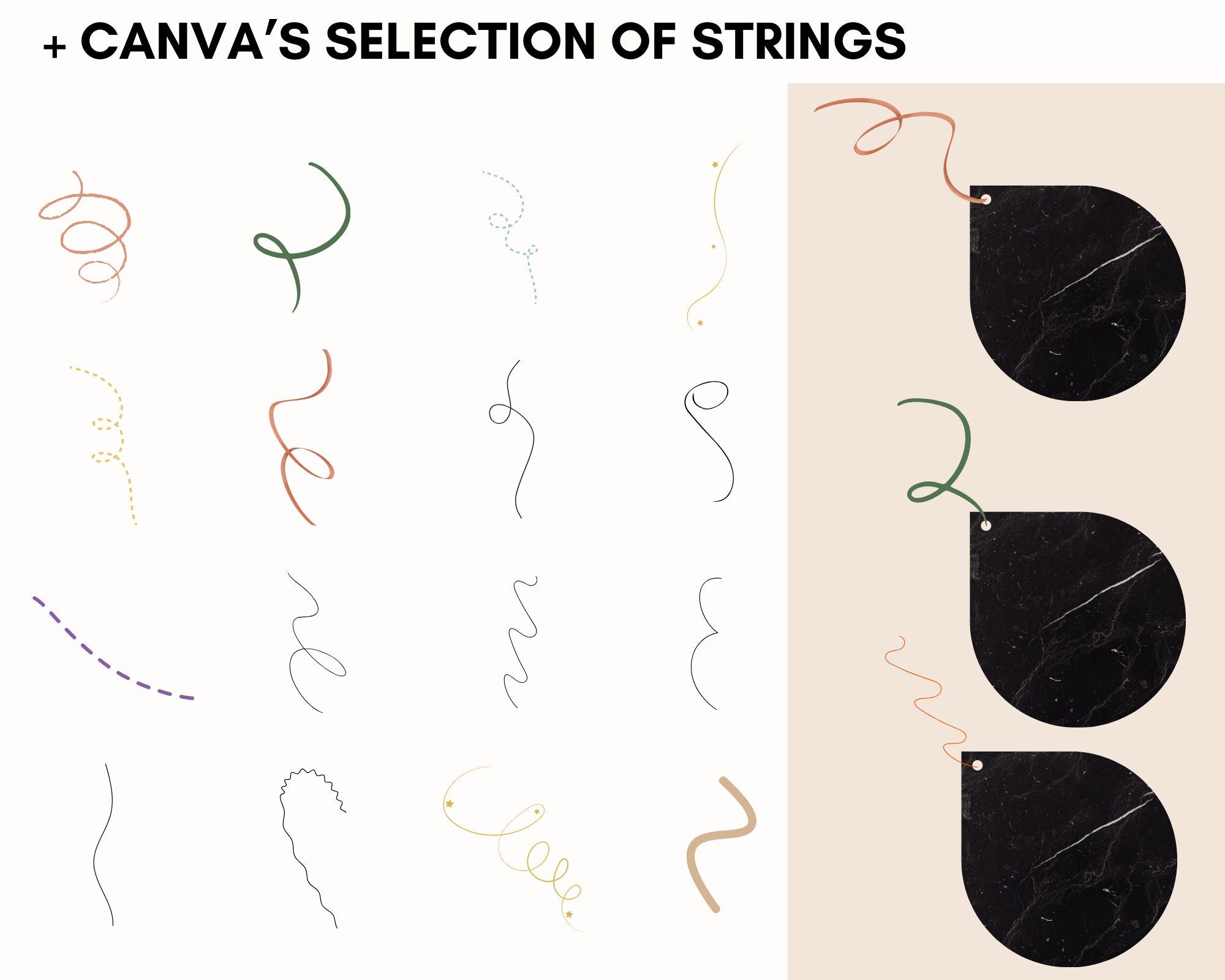 50 Custom Tags, Canva Tag Templates, Drag and Drop Your Image, Editable ...