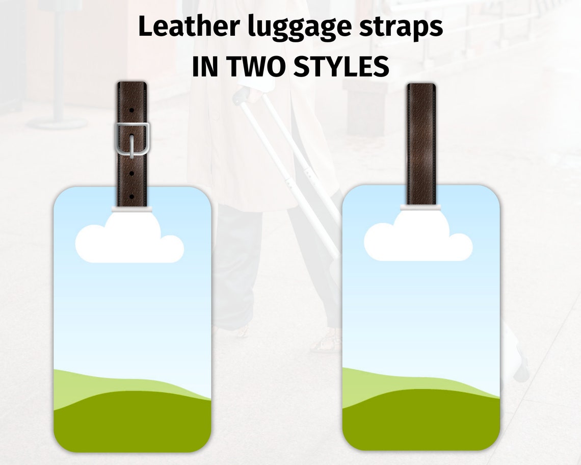 Sublimation Luggage Tags, Mockup, Luggage Tags Personalized, Leather ...