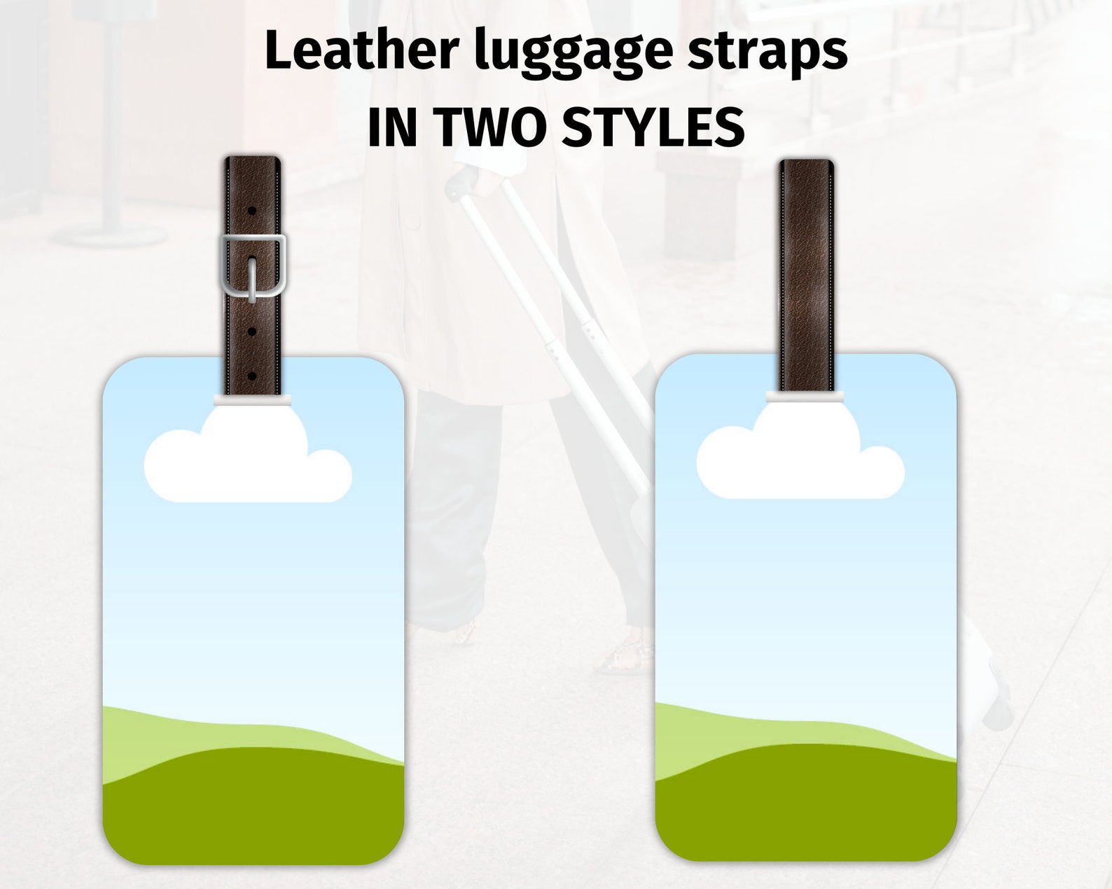 Sublimation Luggage Tags, Mockup, Luggage Tags Personalized, Leather ...