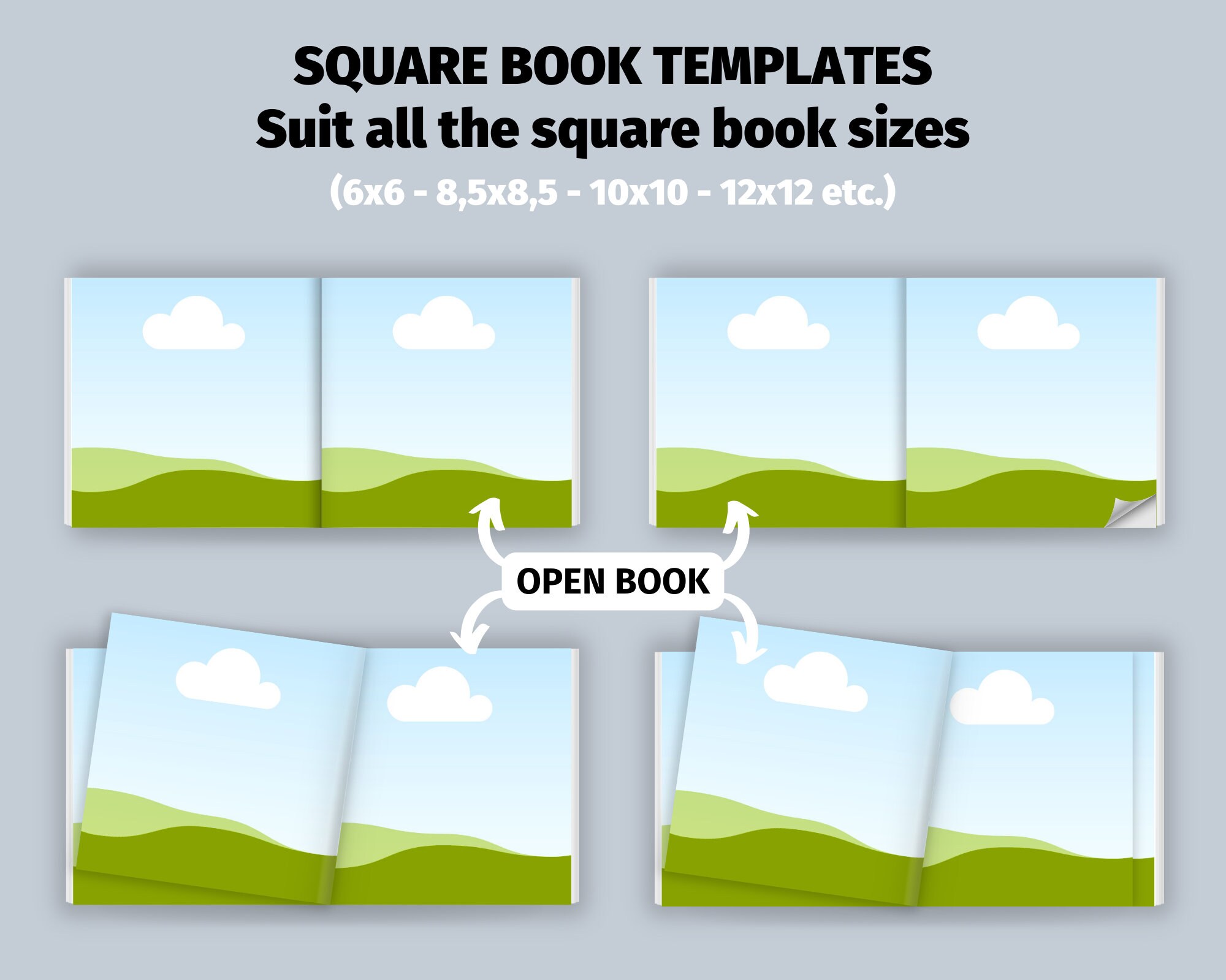 Square Book Mockup, Square Magazine Mockup, Square Coloring Book ...