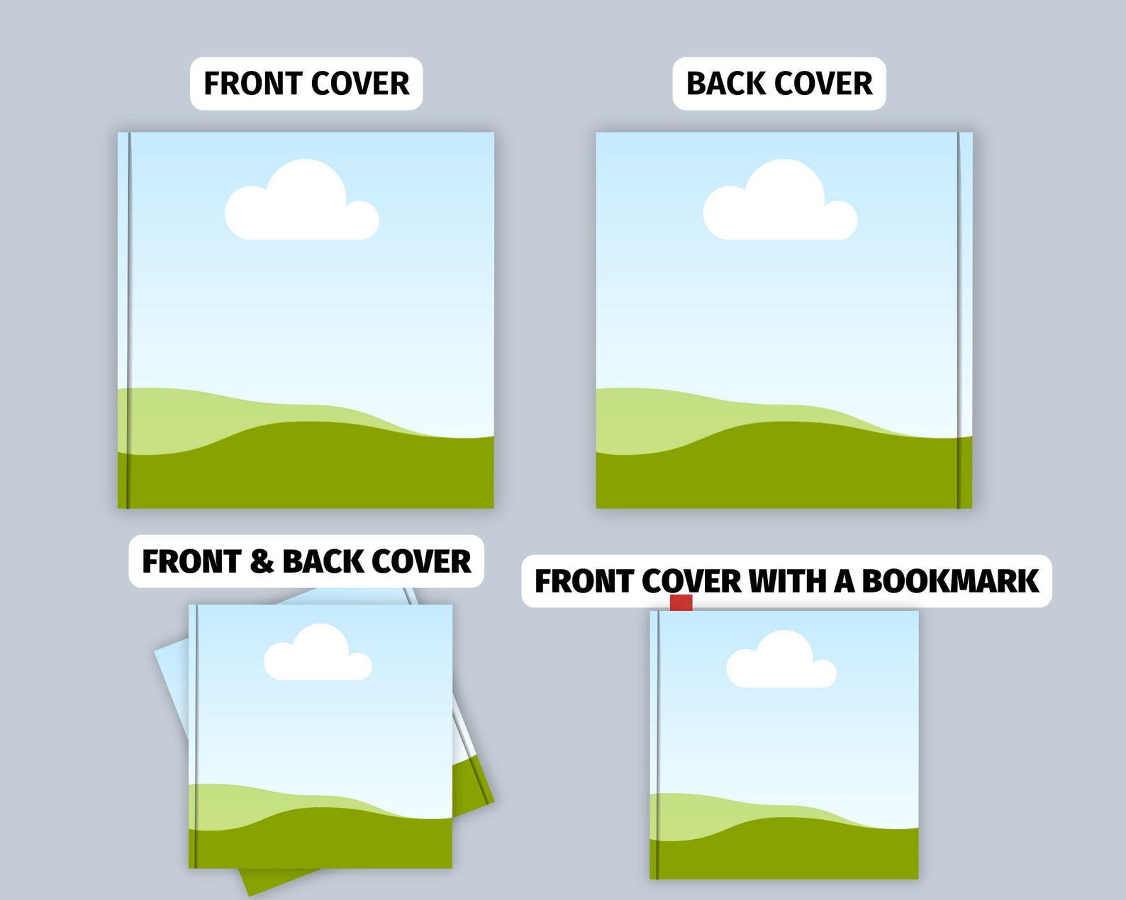 Square Book Mockup, Square Magazine Mockup, Square Coloring Book ...