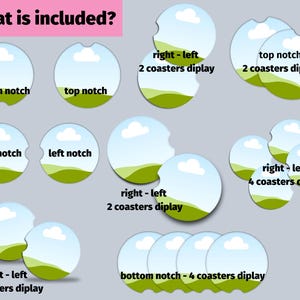 Coaster Template, Car Coaster Printify, Canva, Digital Mockup ...