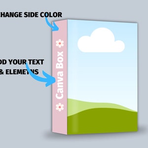 Box Mockup Canva Template, Product Box Mockup Display, DIY Box Template ...