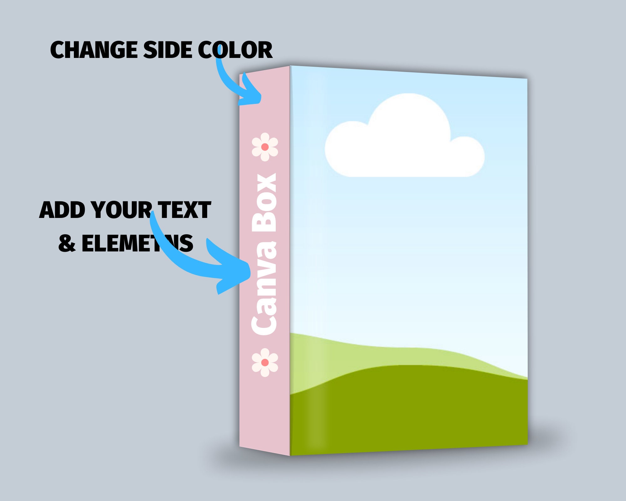 Box Mockup Canva Template, Product Box Mockup Display, DIY Box Template ...