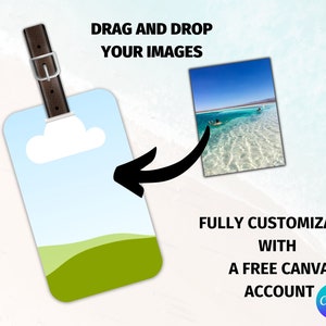 Sublimation Luggage Tags, Mockup, Luggage Tags Personalized, Leather ...