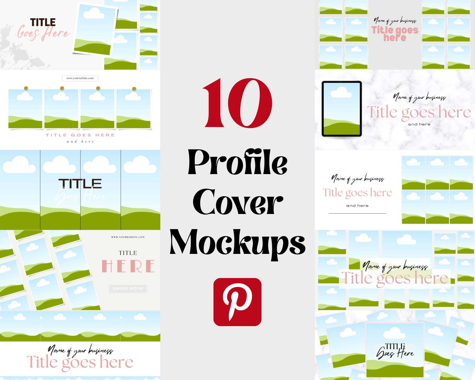 10 Pinterest Banner Canva Template, Pinterest Header, Cover, Profile ...