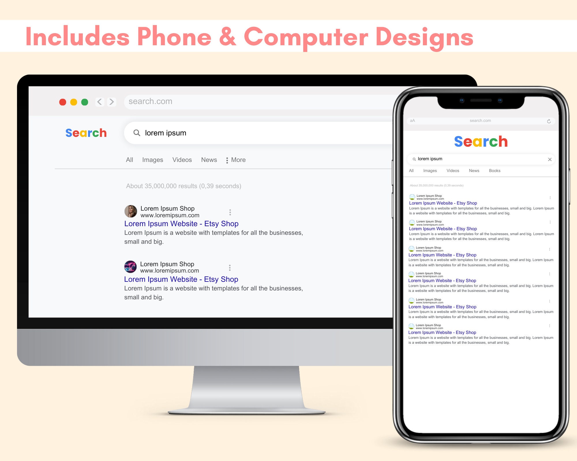 Google Search Template Search Engine, Canva Template, Browser Digital ...