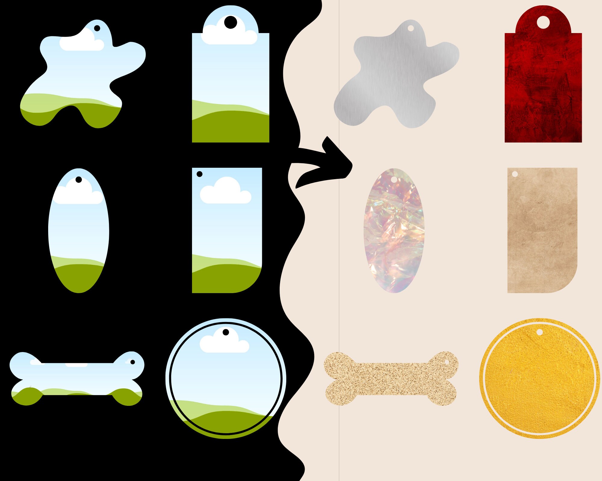 50 Custom Tags, Canva Tag Templates, Drag and Drop Your Image, Editable ...