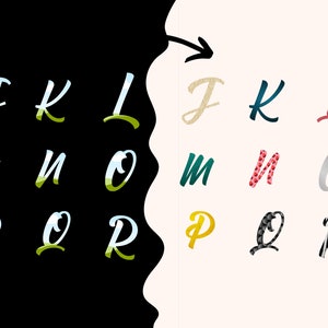 Canva Frames Alphabet, Customizable Handwritten Script Alphabet, Drag ...