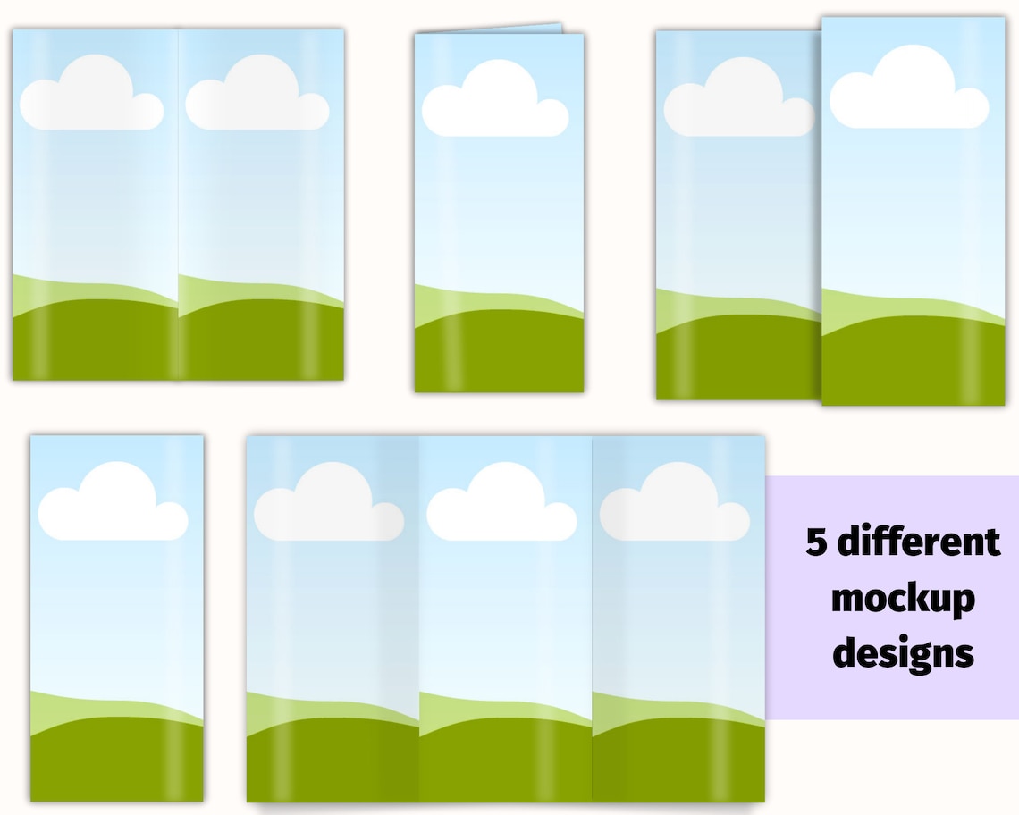 Trifold Brochure Mockup, Canva Template, A4 Size, Trifold Pamphlet ...