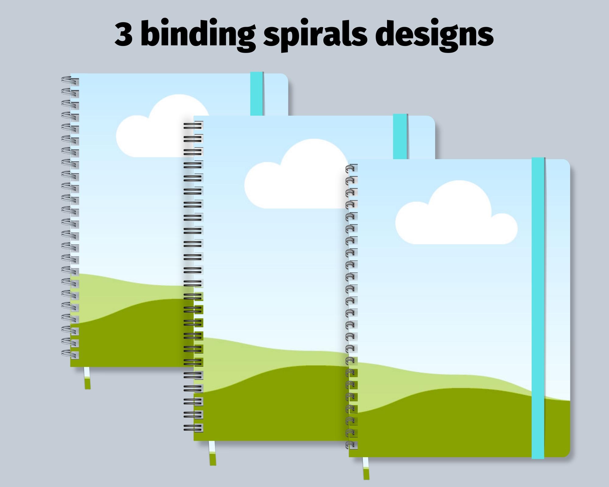 Spiral Notebook Mockup, Wirebound Book, Canva Template, Diary Mockup ...