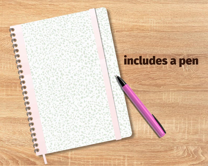 Spiral Notebook Mockup, Wirebound Book, Canva Template, Diary Mockup ...