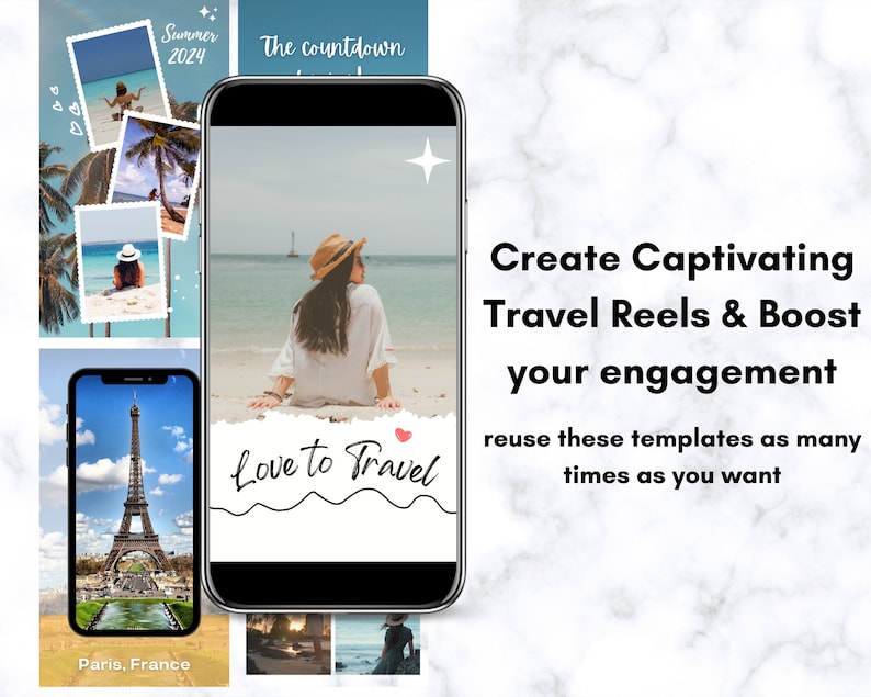 20 Instagram Video Reels Templates Travel Summer Reels Editable With ...