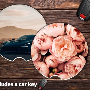 Coaster Template, Car Coaster Printify, Canva, Digital Mockup ...