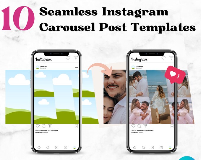 Instagram Carousel Influencer Template Slide Post Seamless Carousel ...
