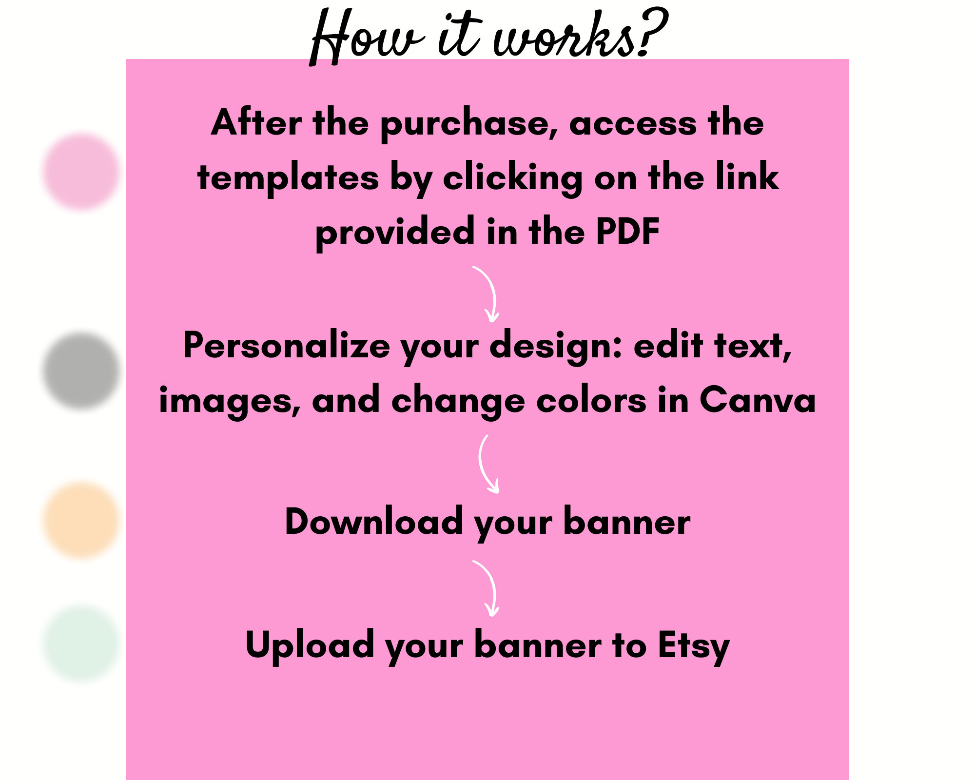 Pink Etsy Shop Banner Mockups Canva Template Pink Orange Etsy Shop ...