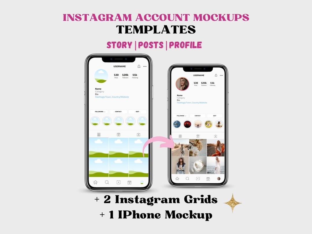 Instagram Mockup Templates Instagram Profile Instagram Account Content ...