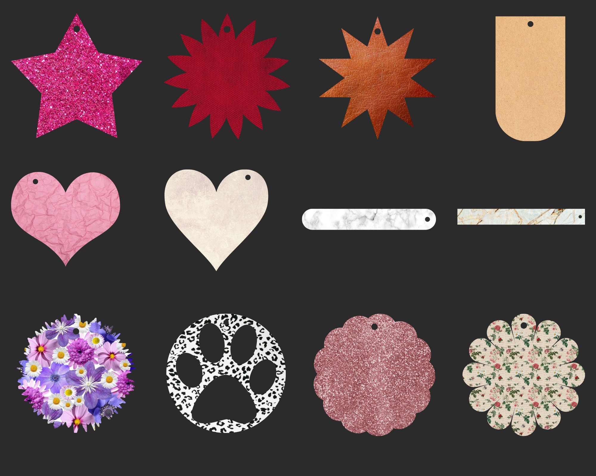 50 Custom Tags, Canva Tag Templates, Drag and Drop Your Image, Editable ...