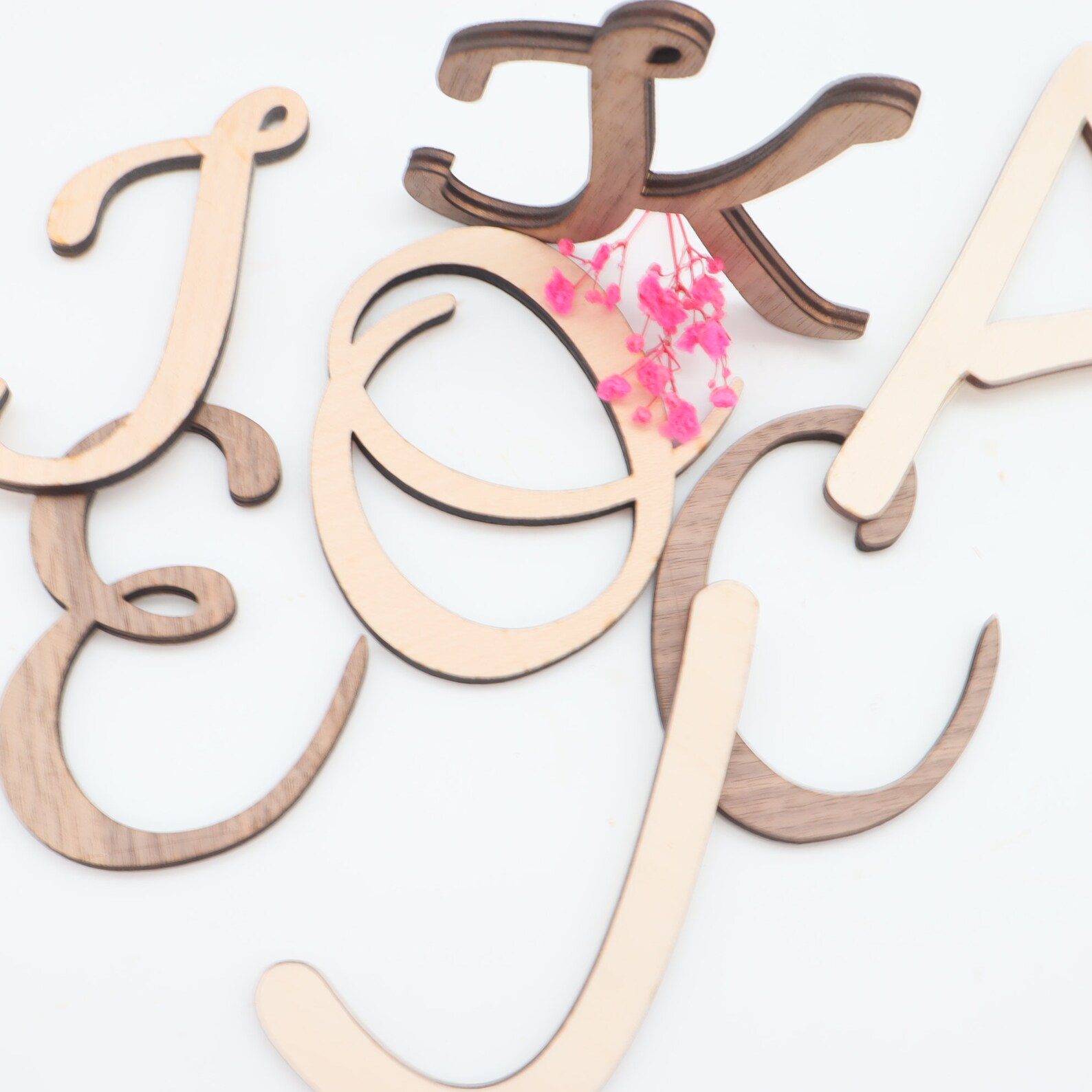 Wooden Letters 5 Mm Walnut Maple, Natural Wood Letters, Personalized ...