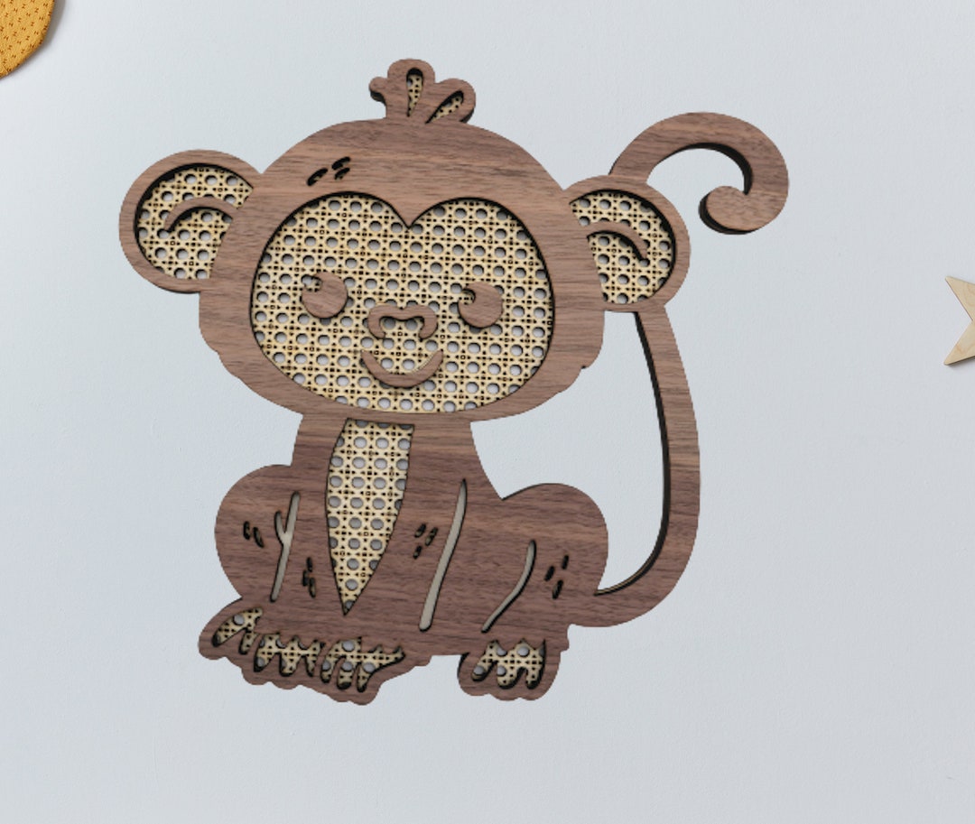 CUTE MONKEY WALL SIGN Scandinavian Monkey Boho Monkey Nursery Cute ...