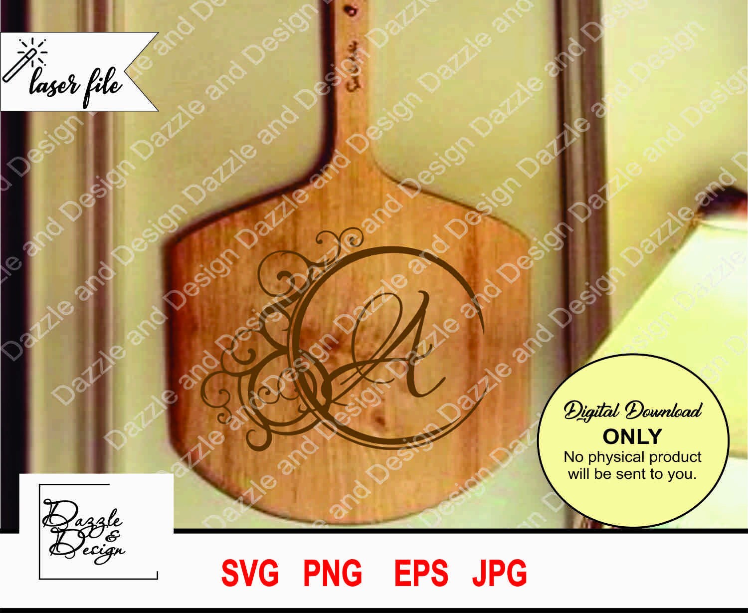 Fancy, Contemporary Monogram SVG File includes Svg, Eps, Dxf, Png, Jpeg ...