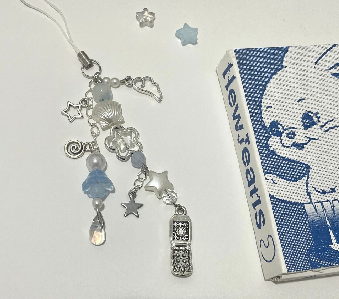 Blue Phone Charm - Etsy Australia