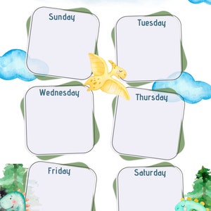 Printable Digital Planner for Kids School Timetable & Homework Tracker ...