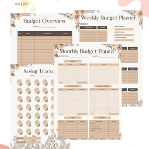 Printable Digital Personal Budget Planner Bundle (weekly, Monthly ...