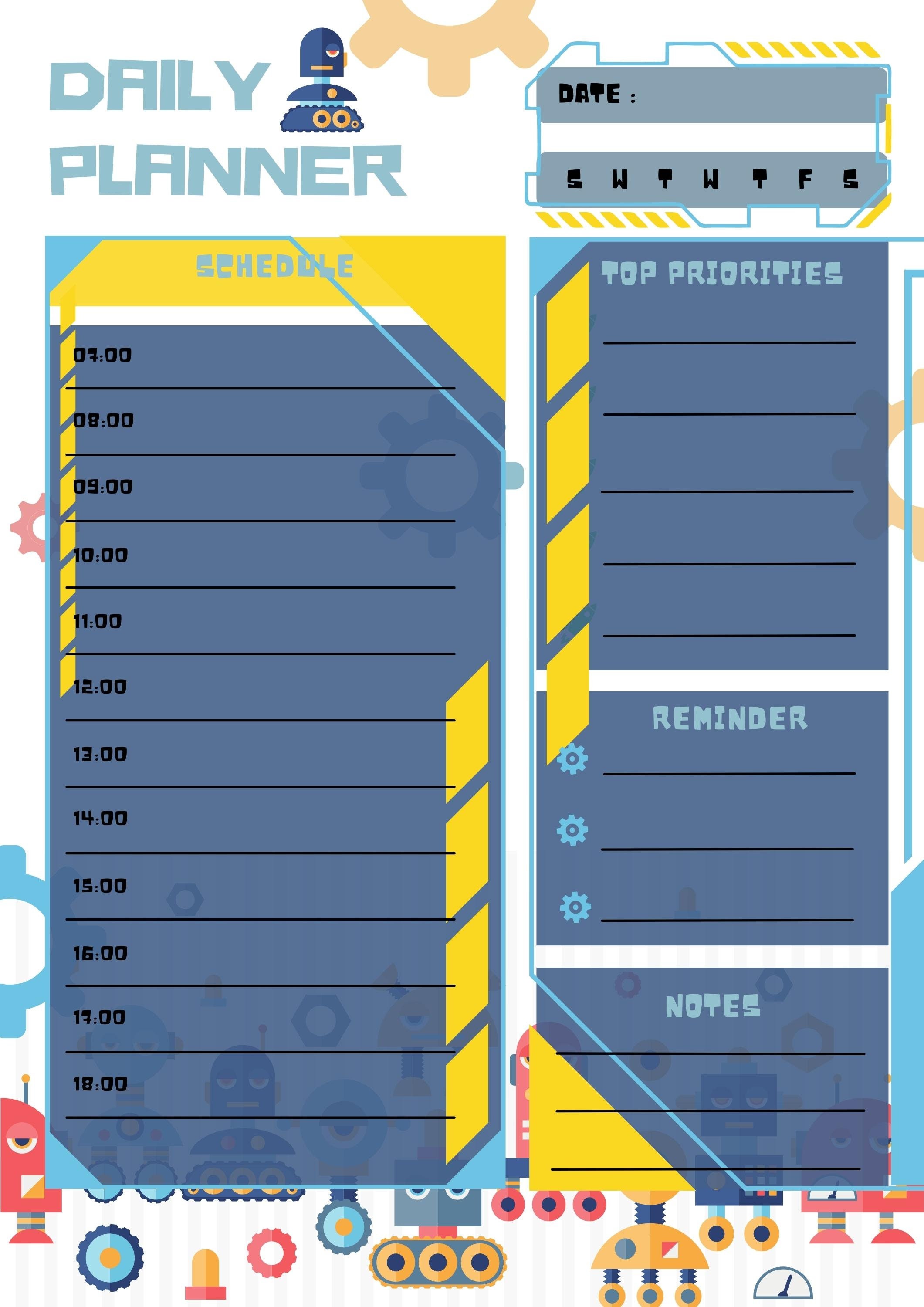 Printable Digital Planner for Kids School Timetable & Homework Tracker ...