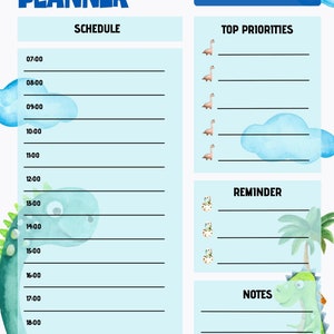 Printable Digital Planner for Kids School Timetable & Homework Tracker ...