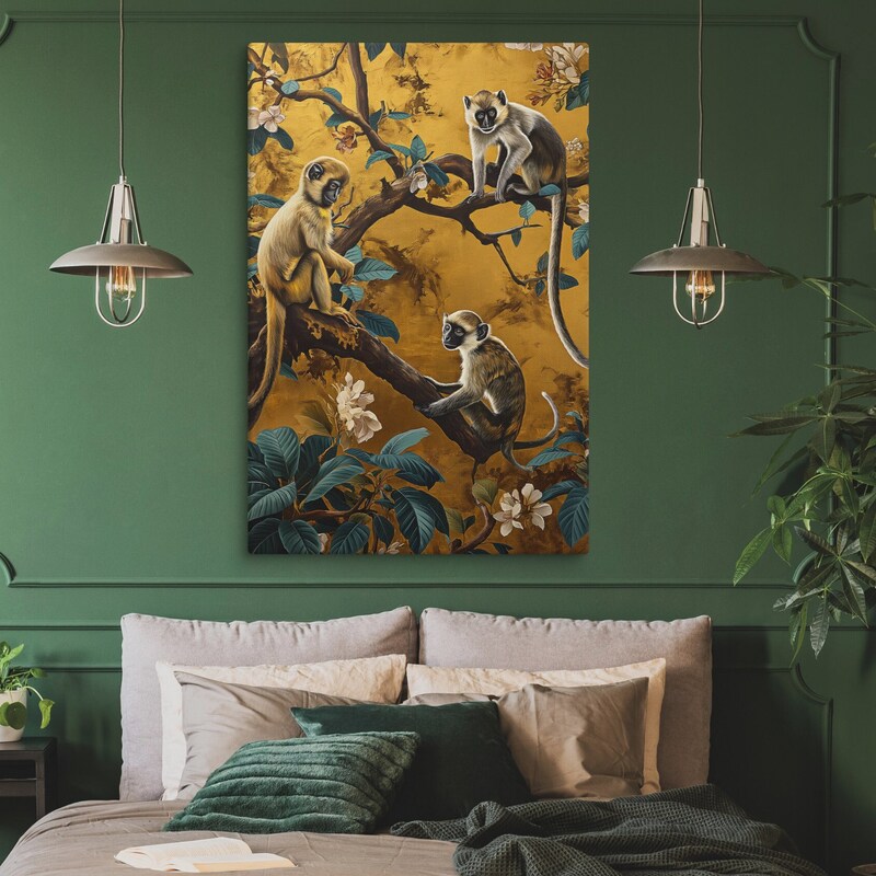 Monkey Art Print - Etsy