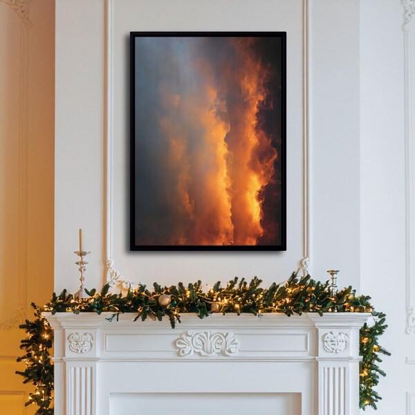 Fireplace Poster - Etsy