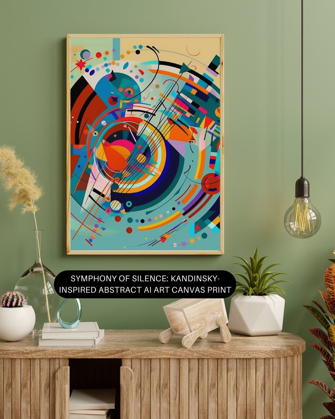 Symphony of Silence: Kandinsky-inspired Abstract AI Art Canvas Print - Etsy