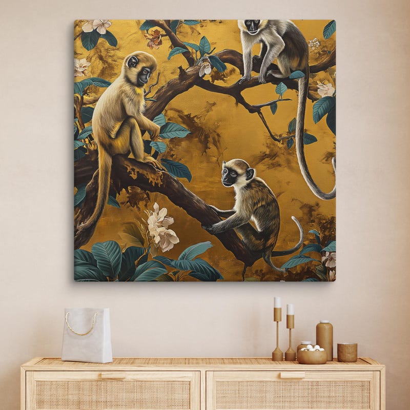 Monkey Wall Art - Etsy