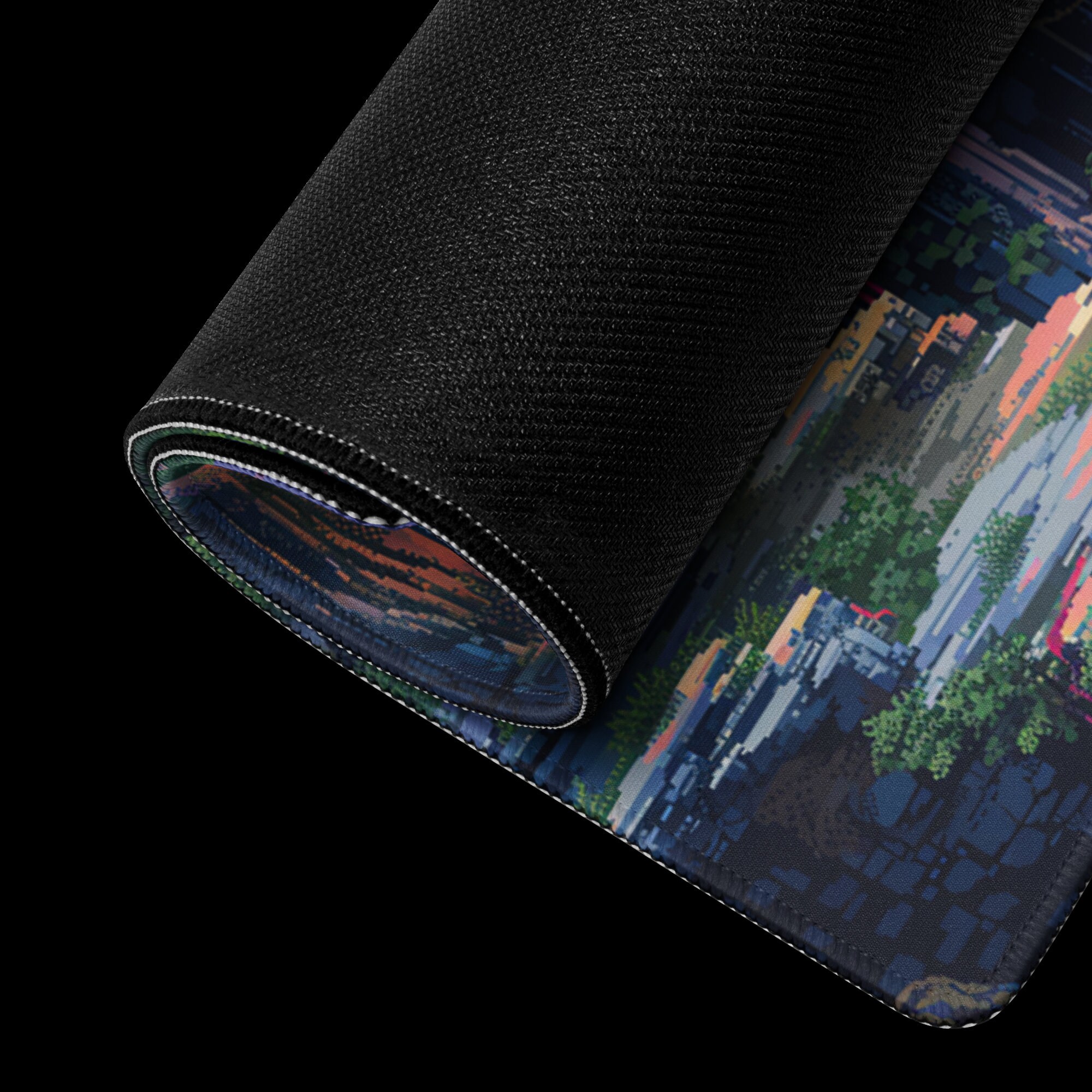 Retro Pixel Art Cliffside Sunrise Gaming Mouse Pad Epic Landscape - Etsy