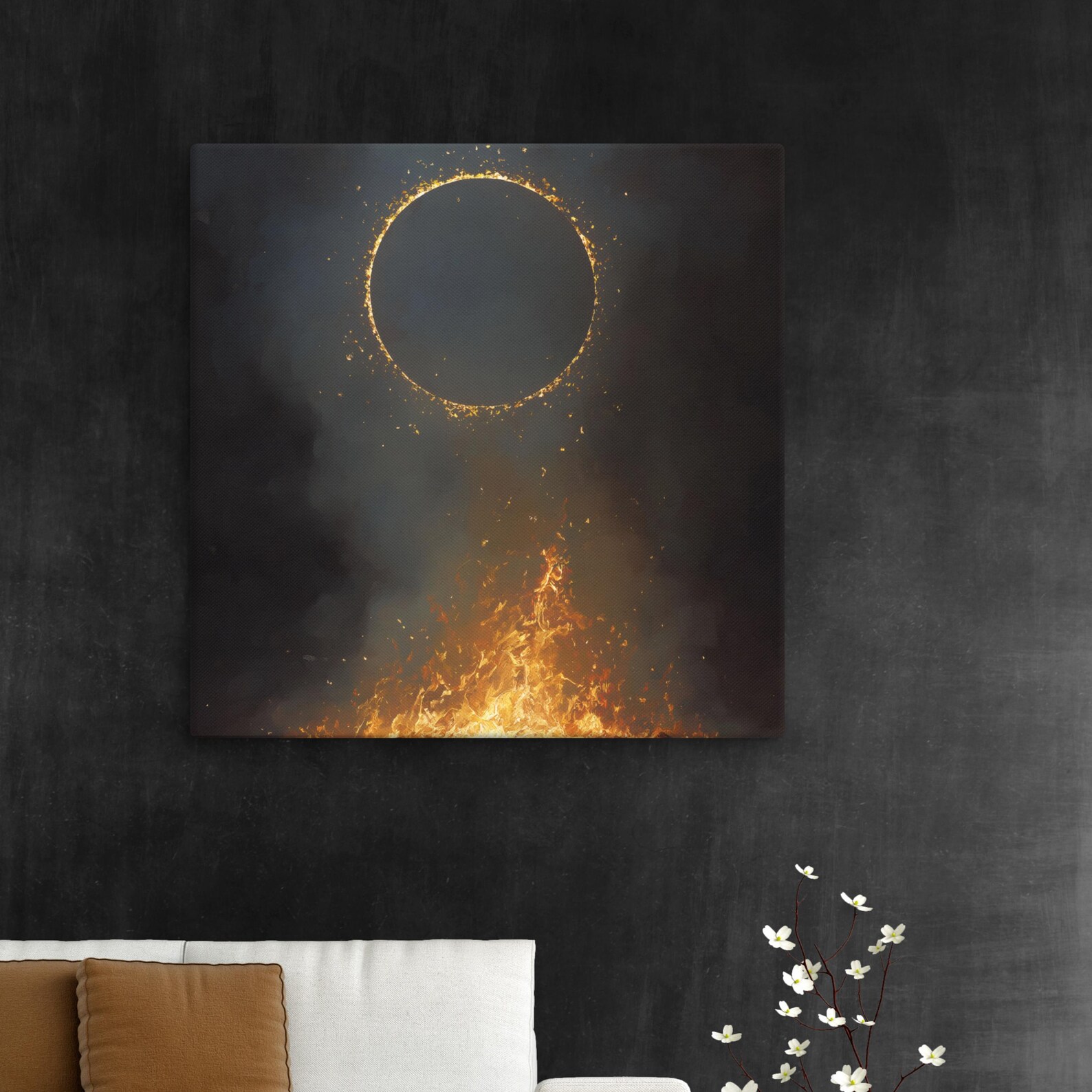 Fireplace Wall Art – Wall Art for Fireplace Mantel, Ember Portal ...