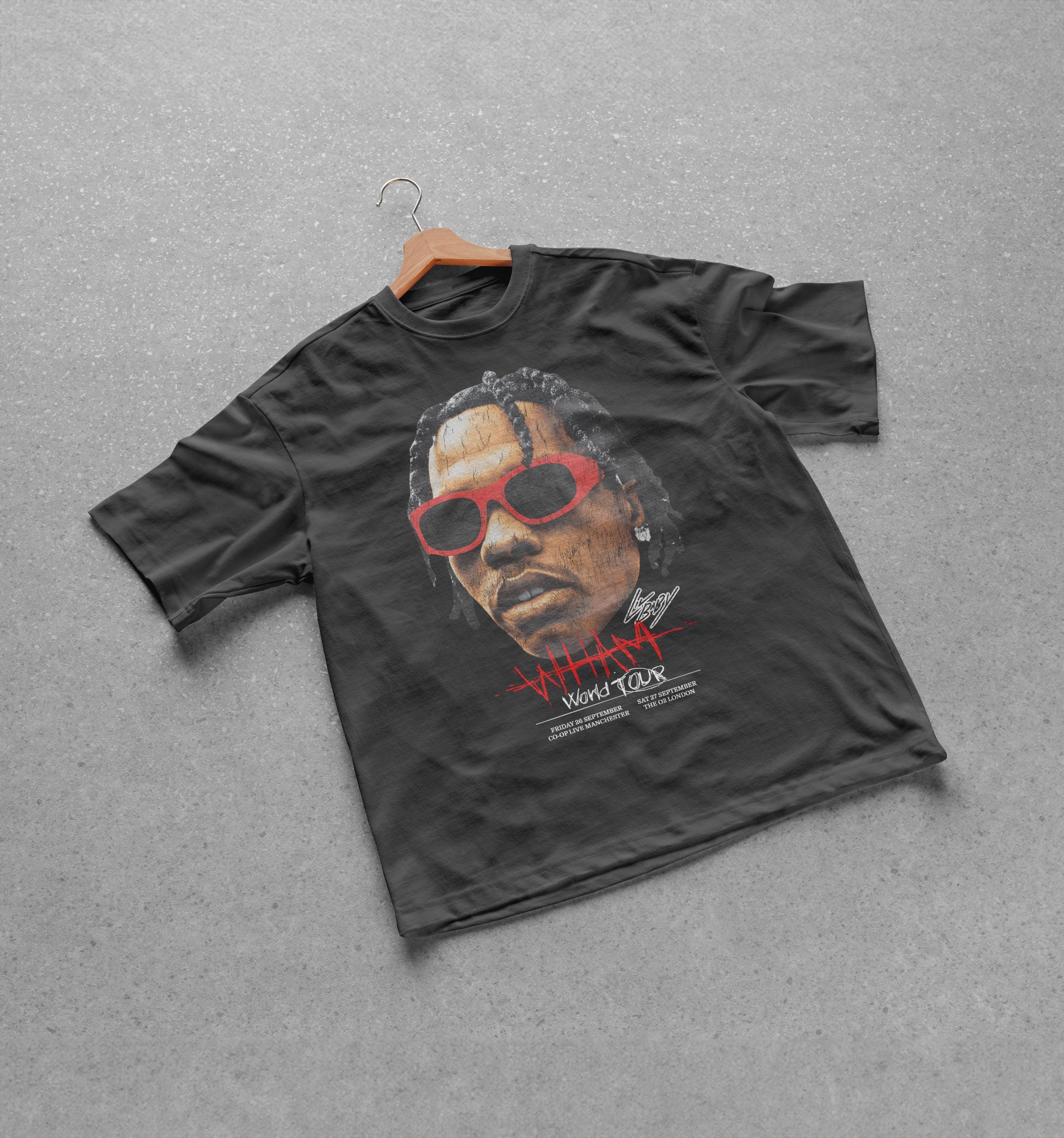 Wham World Tour Lil Baby, Hip Hop Graphic Print T-shirt, Merch T Shirt ...