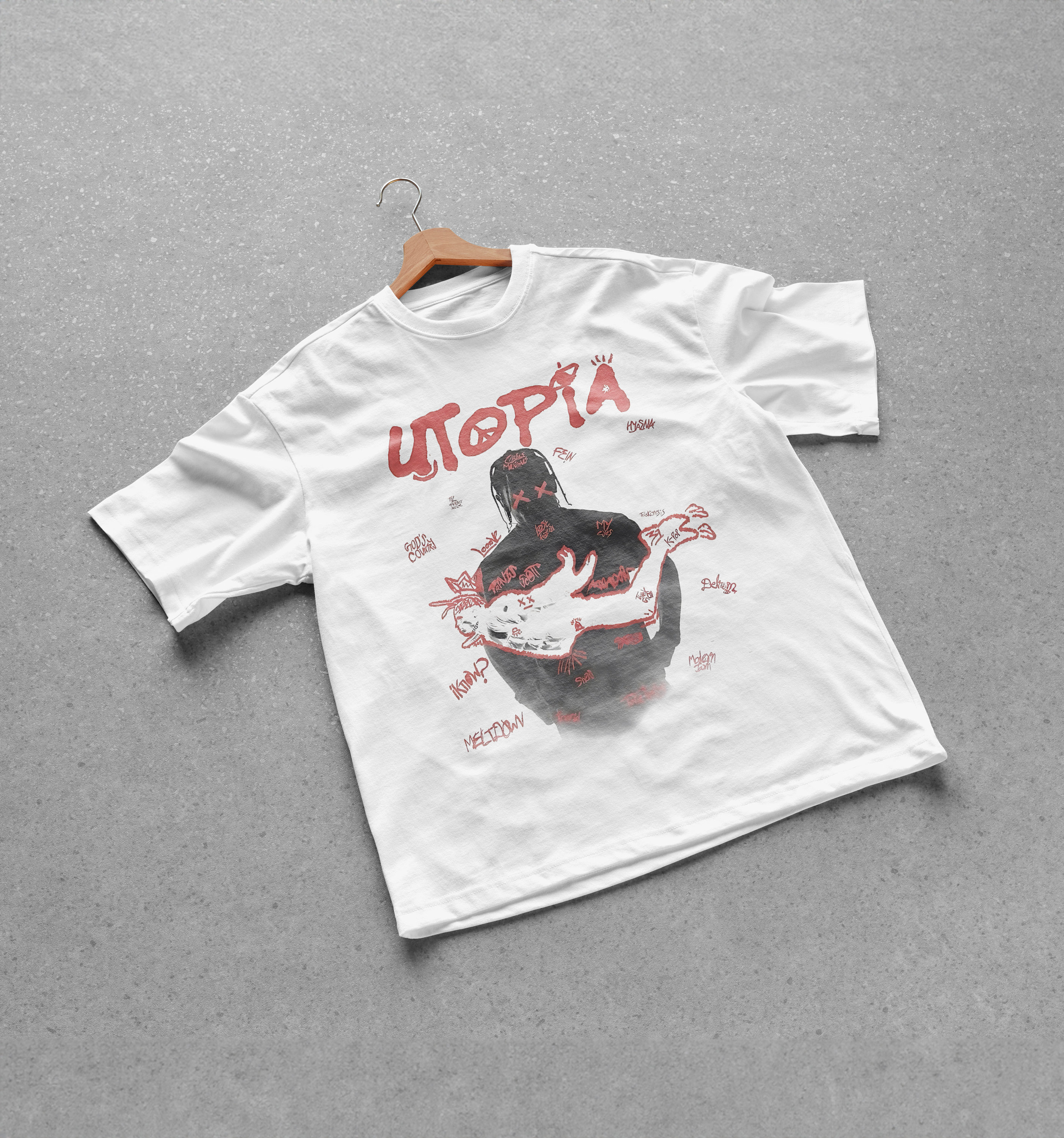 Travis Scott Utopia Graffiti T-shirt, Graffiti Hip Hop Music T-shirt ...