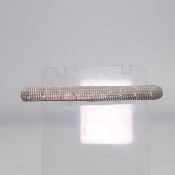 Vintage Silver Tie Clip with Geometric Pattern – Uniq… - Gem