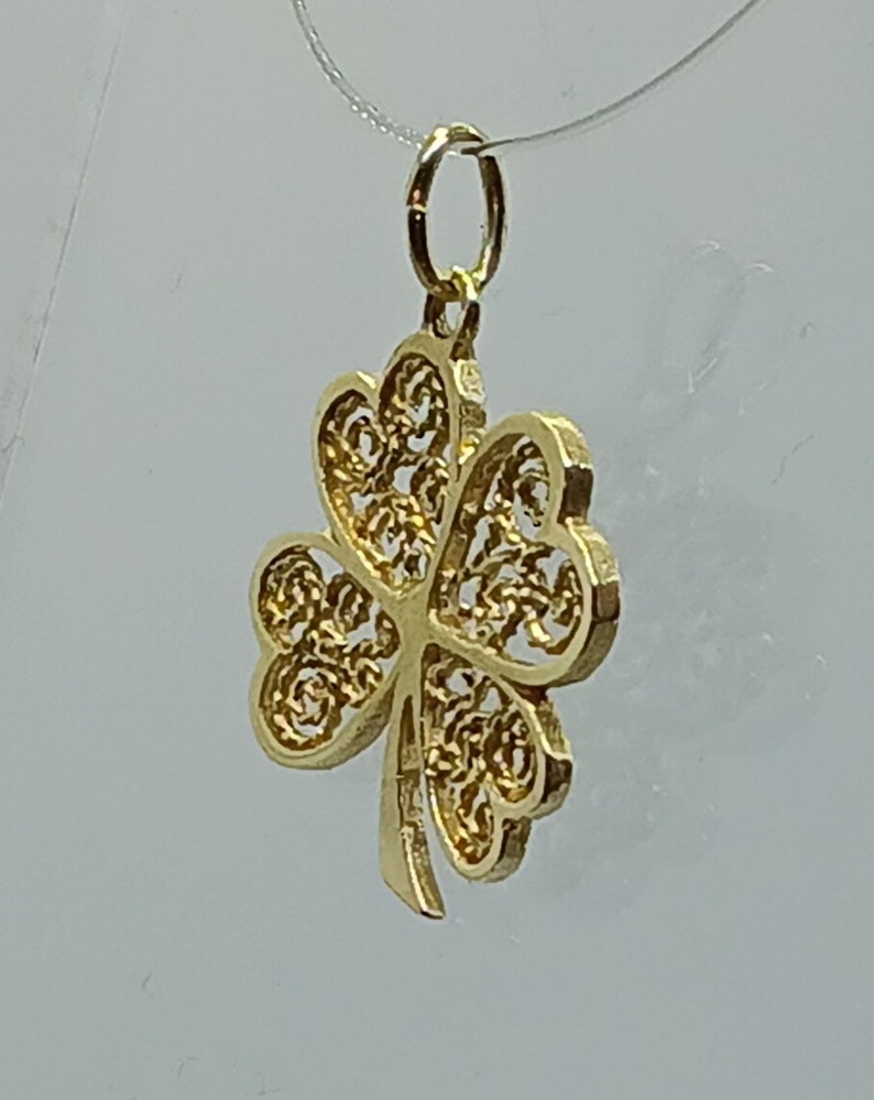 Receive Luck With Our Golden Four Leaf Clover Pendant | Lucky Charm in ...