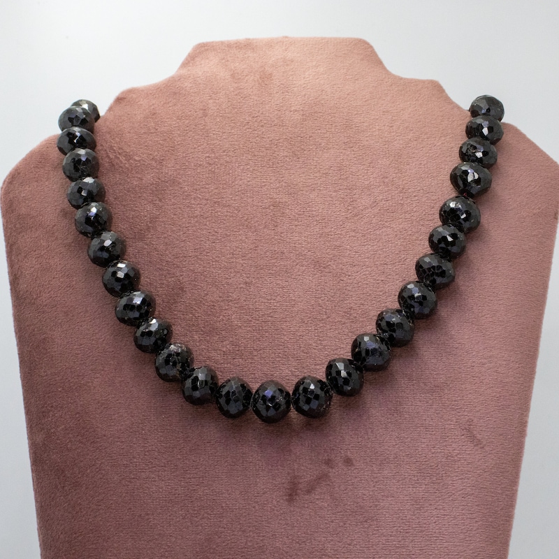 Jet Bead Necklace - Etsy