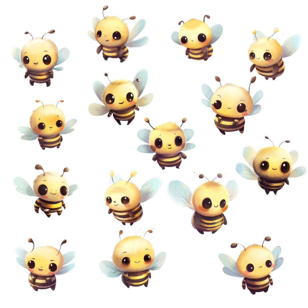 15 Bee Clipart Bundle, Commercial Use, Spring Clipart, Digital Paper ...