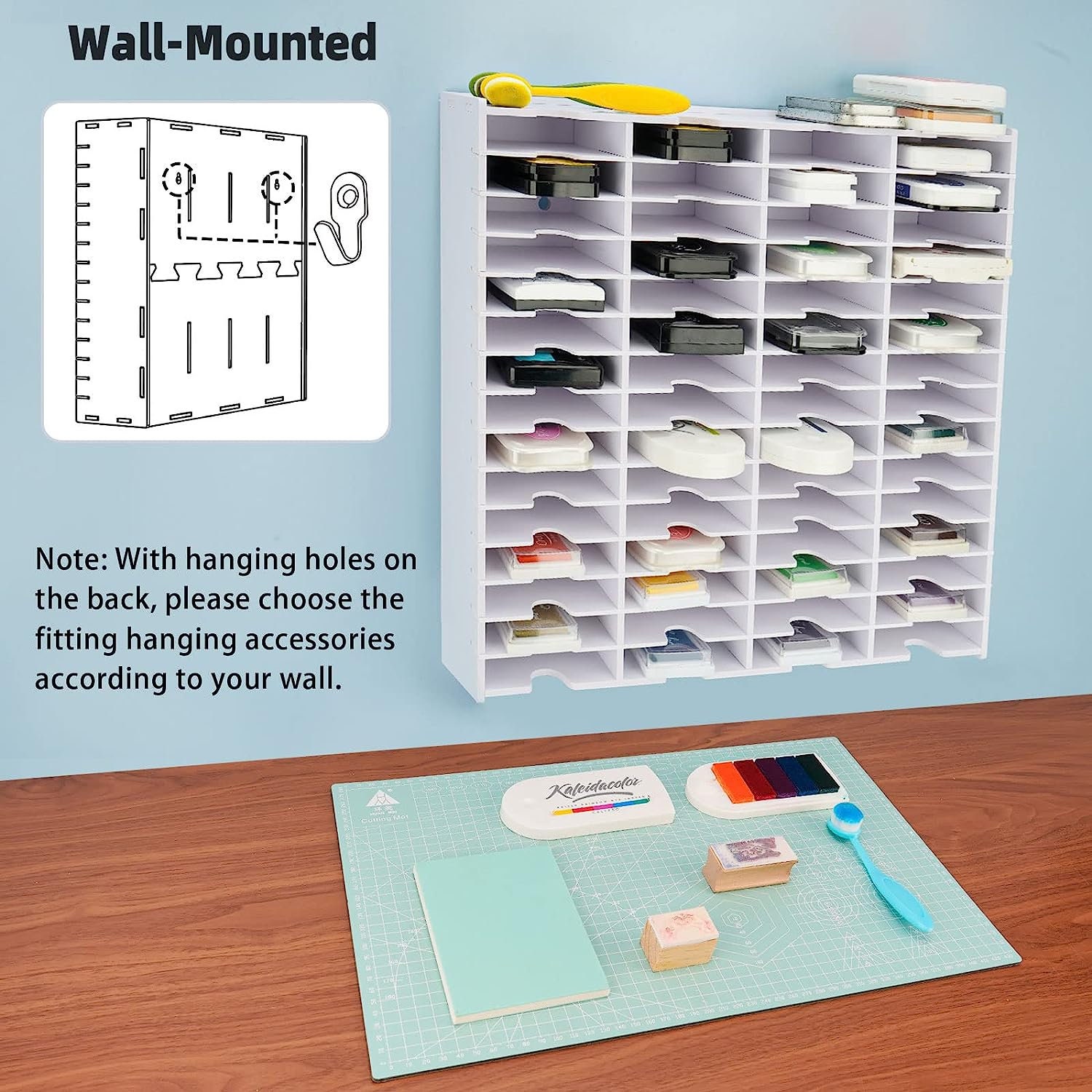 Sanfurney Ink Pad Storage Holder Stamp Pad Organizer Fit for Ranger or ...