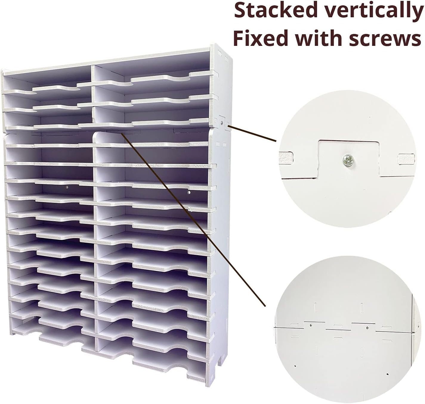Sanfurney Stackable and Wall-mountable Ink Pad and Stamp Pad Storage ...