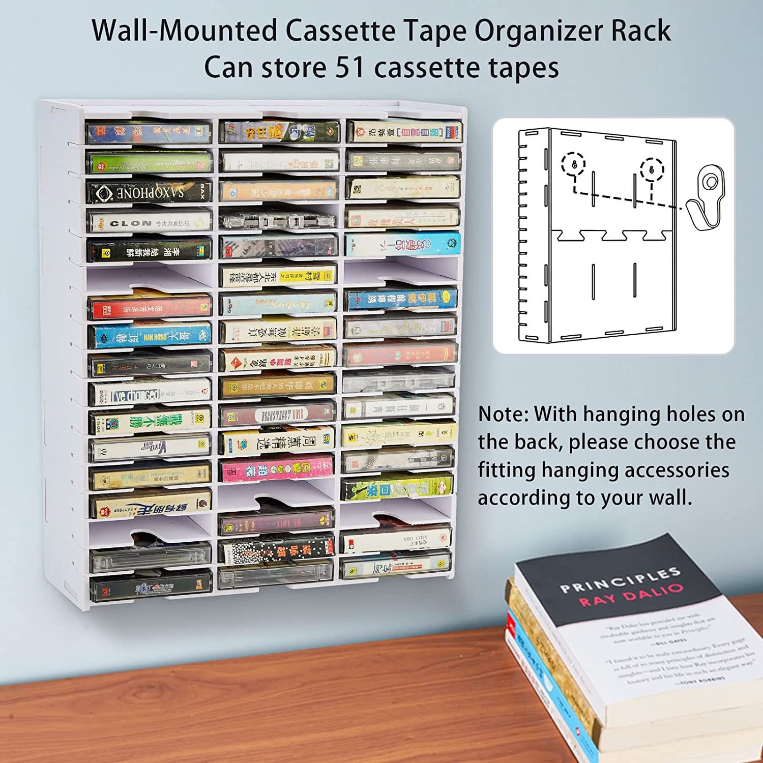 Sanfurney 51-slot Wall-mounted Cassette Tape Organizer - Etsy