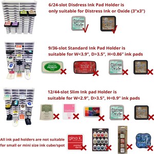 Ink Pad and Stamp Pad Storage Organizer, Suitable for Ranger Ink Pads ...